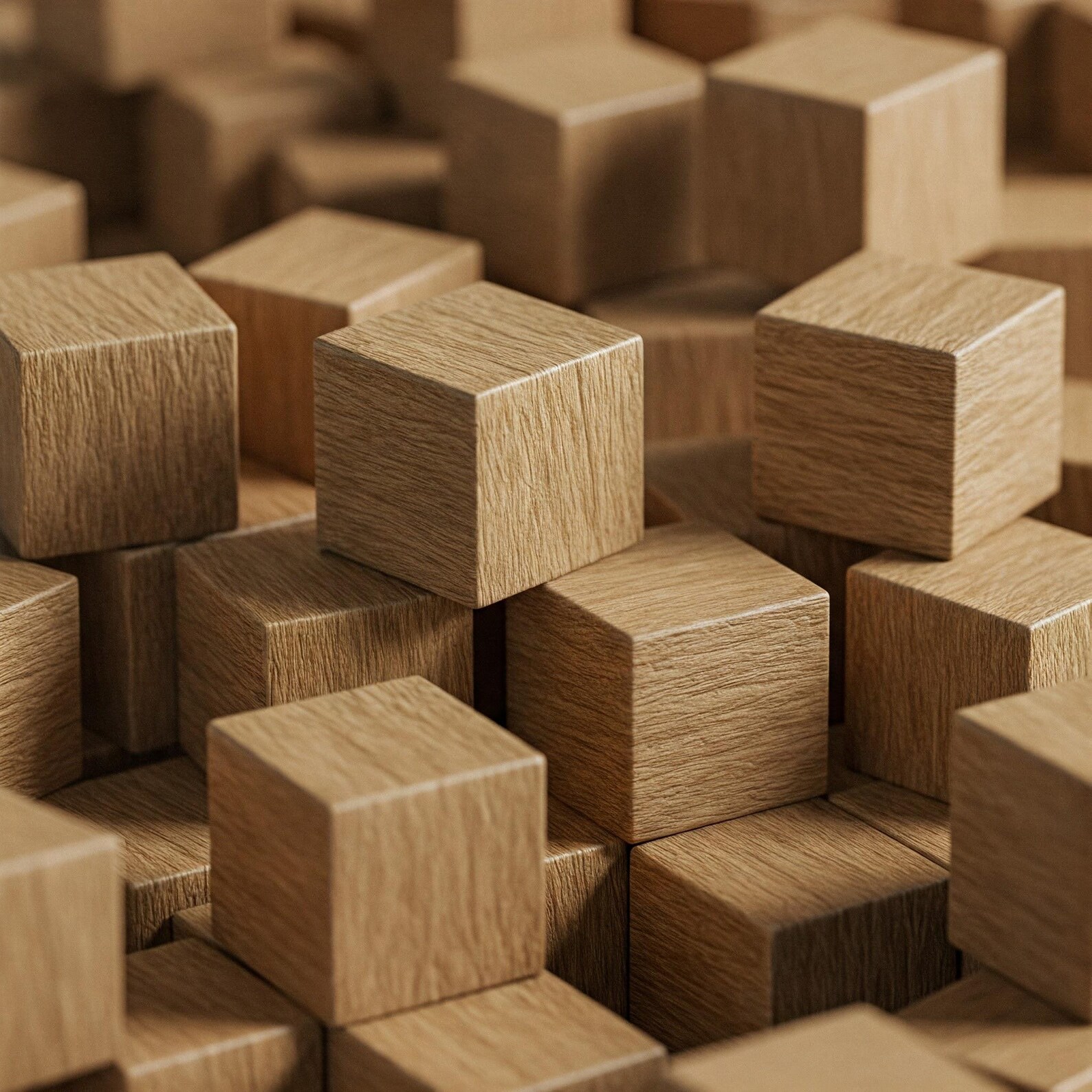 Set of 4 Unfinished Pine Wood Cubes 8 × 8 × 8 Cm | Paintable, Stainable ...