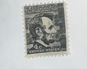 Lincoln .4 Cent Stamp - Etsy