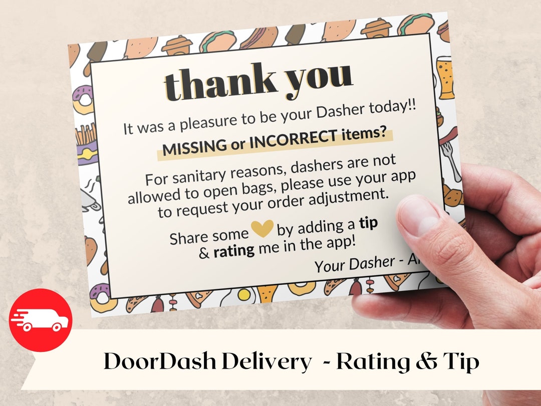 Cute Doordash Safety Notice Food Delivery Doordash Driver Rating Tip ...