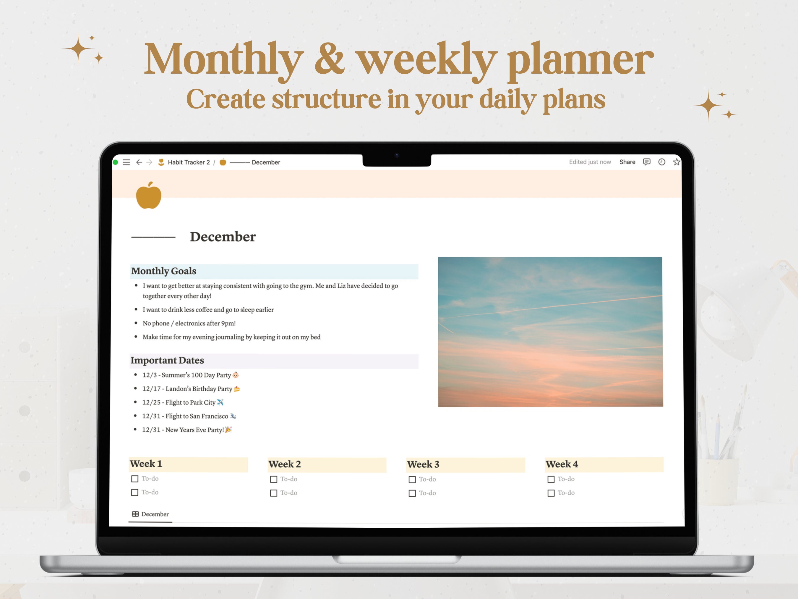 Notion Template, Simple Habit Tracker, Notion Digital Planner, Notion ...