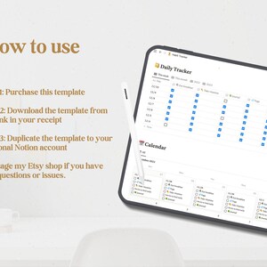 Notion Template, Simple Habit Tracker, Notion Digital Planner, Notion ...