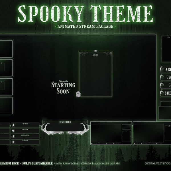 Halloween Twitch Overlay - Etsy