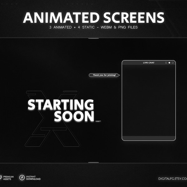 White Gradient Animated Stream Alerts for TWITCH Streamlabs and ...