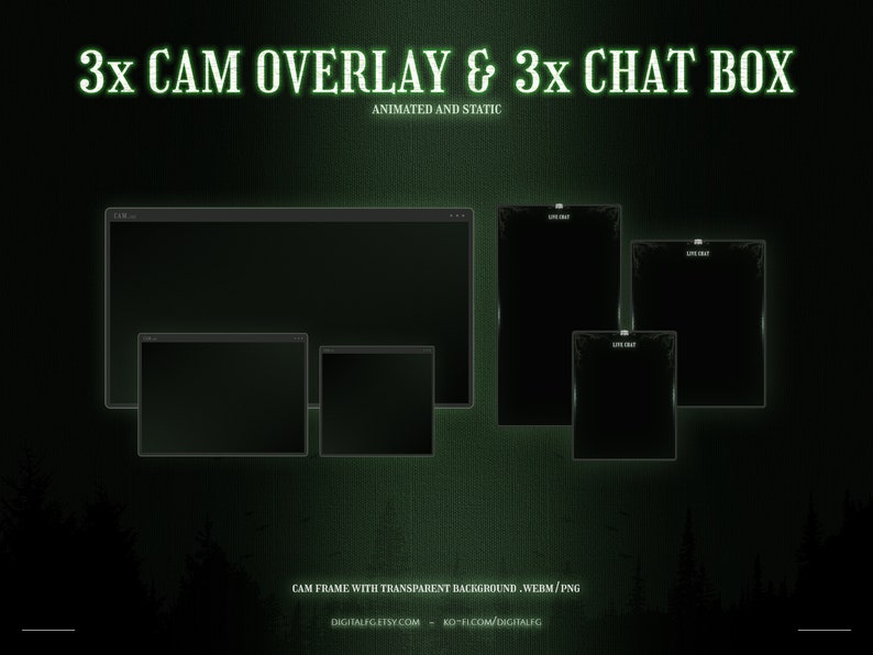 Green Spooky Theme Animated Twitch Overlay | Kick, Youtube, OBS and ...