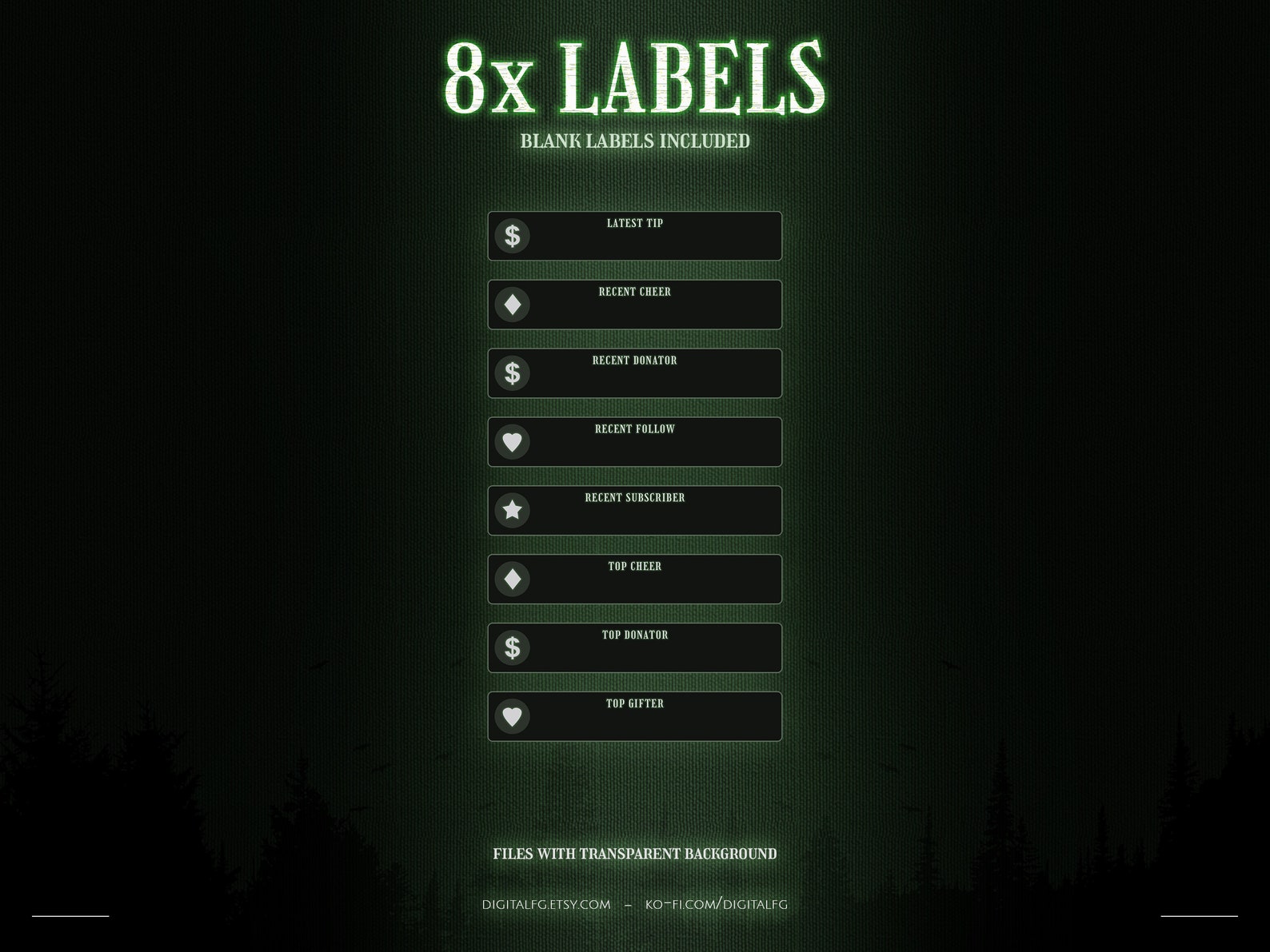 Green Spooky Theme Animated Twitch Overlay | Kick, Youtube, OBS and ...
