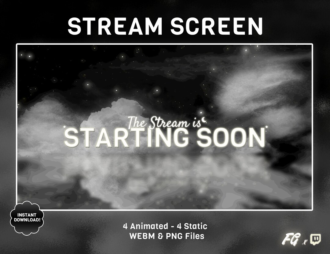 Cozy Night Animated Stream Screen for TWITCH, Youtube, OBS, Streamlabs ...
