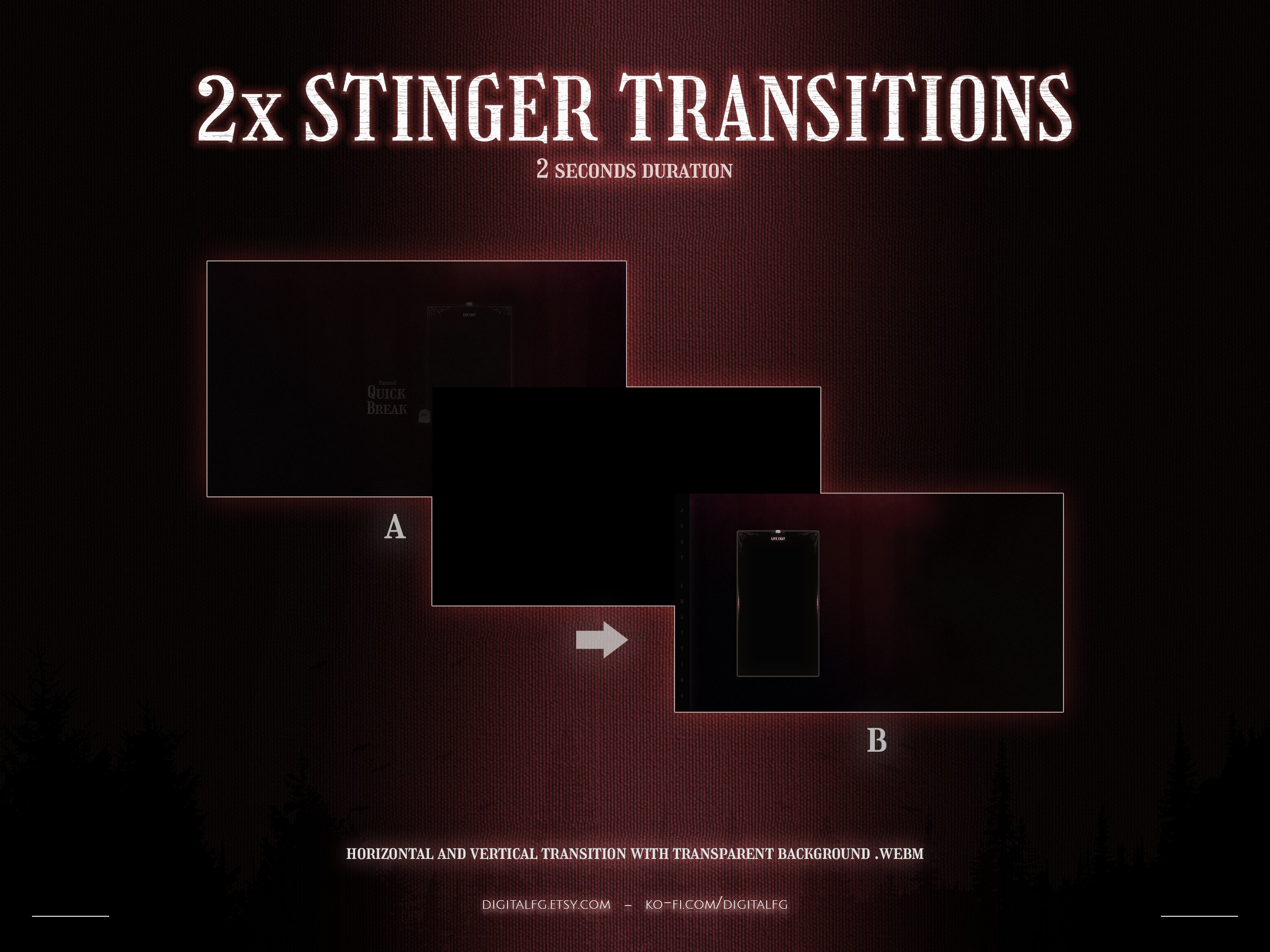 Red Spooky Theme Animated Twitch Overlay | Kick, Youtube, OBS and ...