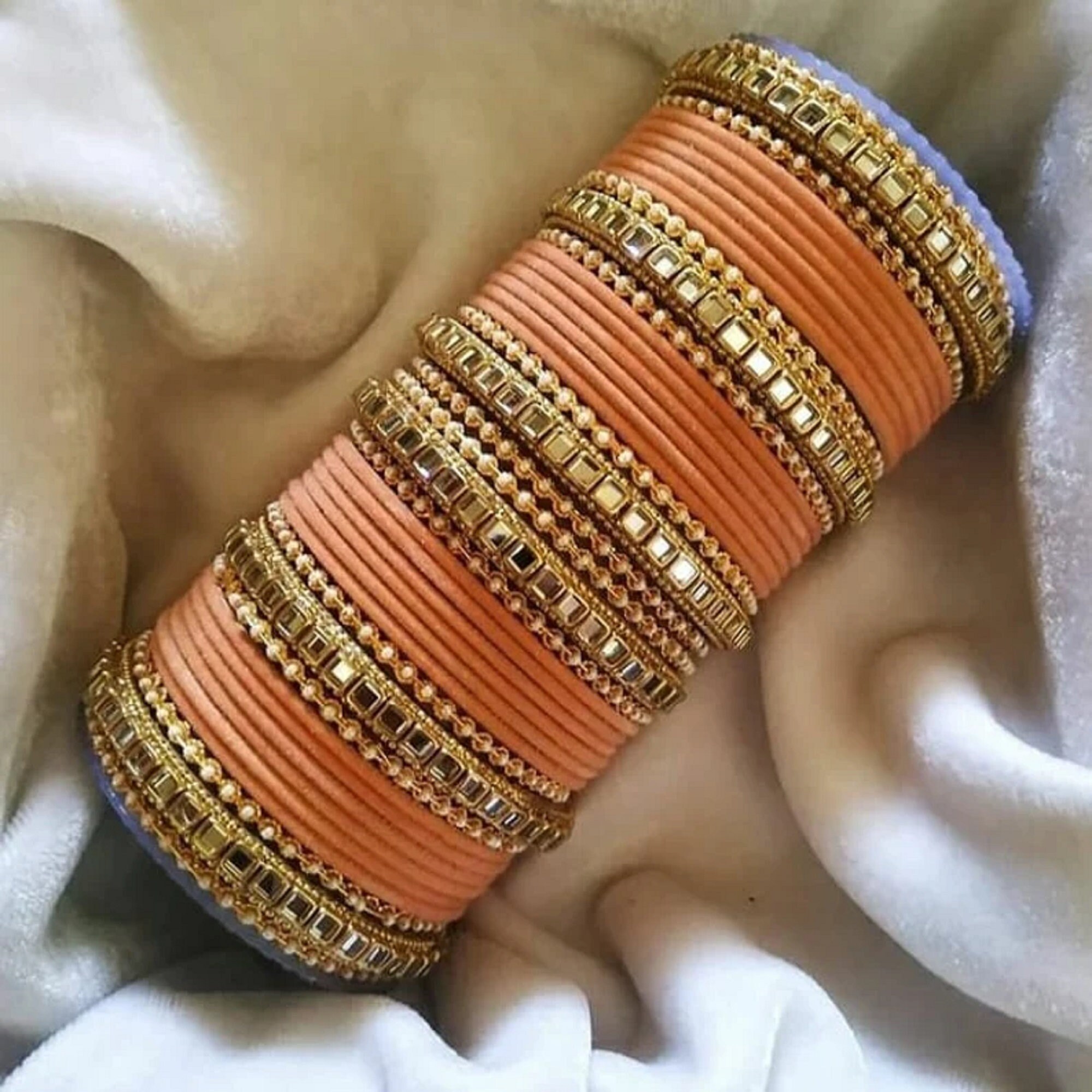 All Size Available Indian Pakistani Bridal Bangles With Kundan Velvet ...