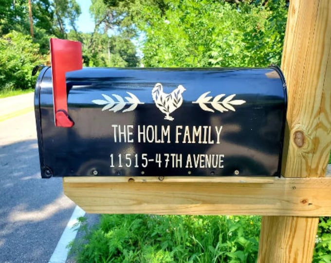 Farmhouse Hen Mailbox Decal - Etsy