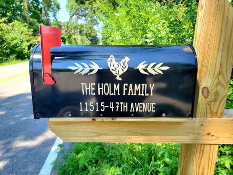 Farmhouse Hen Mailbox Decal - Etsy