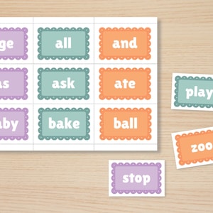 Printable Kindergarten Spelling Words Cards, 198 Flash Cards, Editable ...