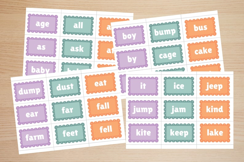 Printable Kindergarten Spelling Words Cards, 198 Flash Cards, Editable ...
