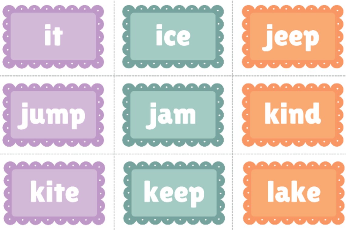 Printable Kindergarten Spelling Words Cards, 198 Flash Cards, Editable ...