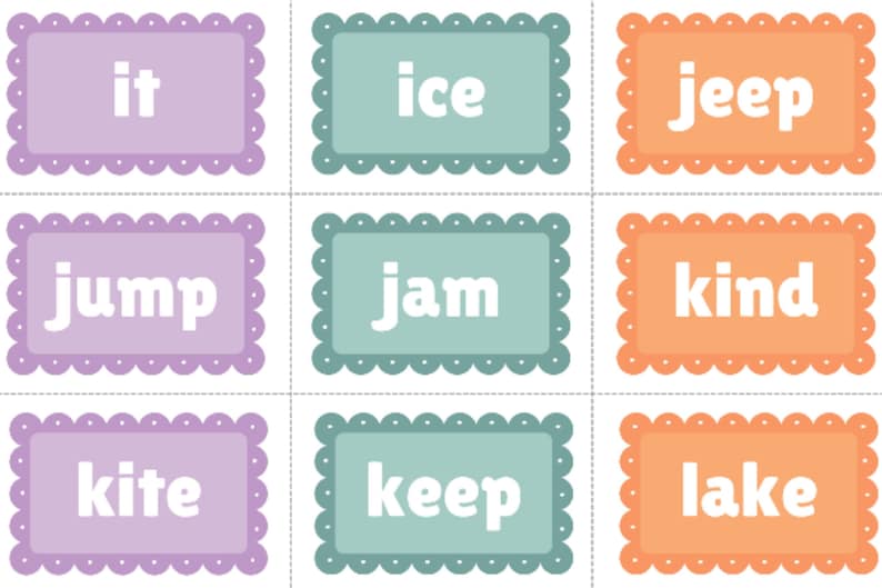 Printable Kindergarten Spelling Words Cards, 198 Flash Cards, Editable ...