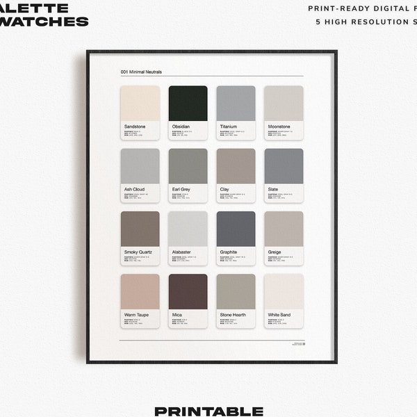 Neutral Color Poster - Etsy