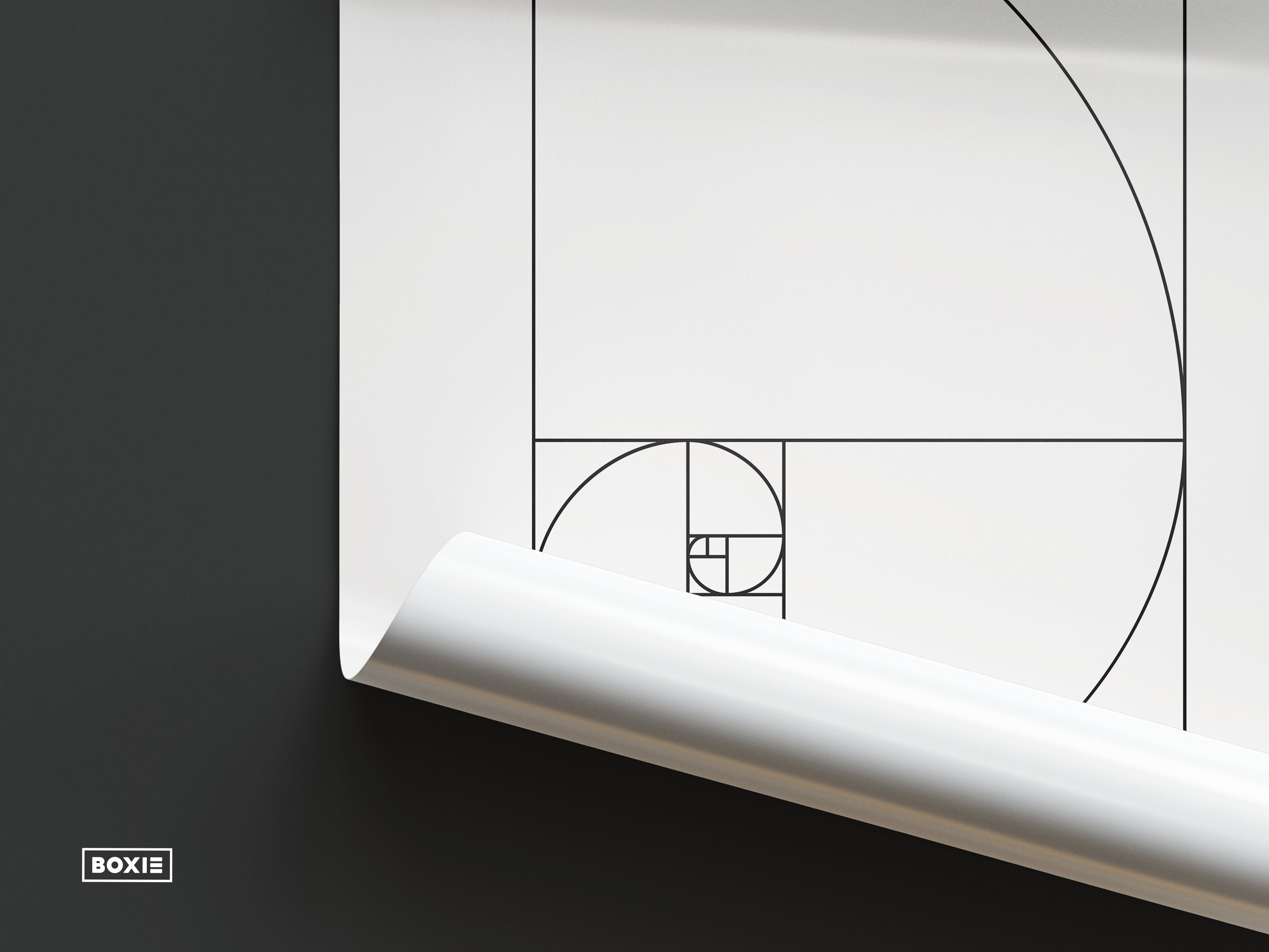 Golden Ratio Wall Art Print | Fibonacci Spiral Poster | Minimalist Line ...