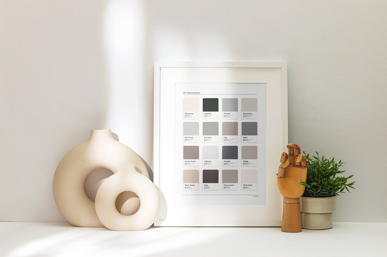 Color Swatch Print Neutral Palette Minimalist (Instant Download) - Etsy