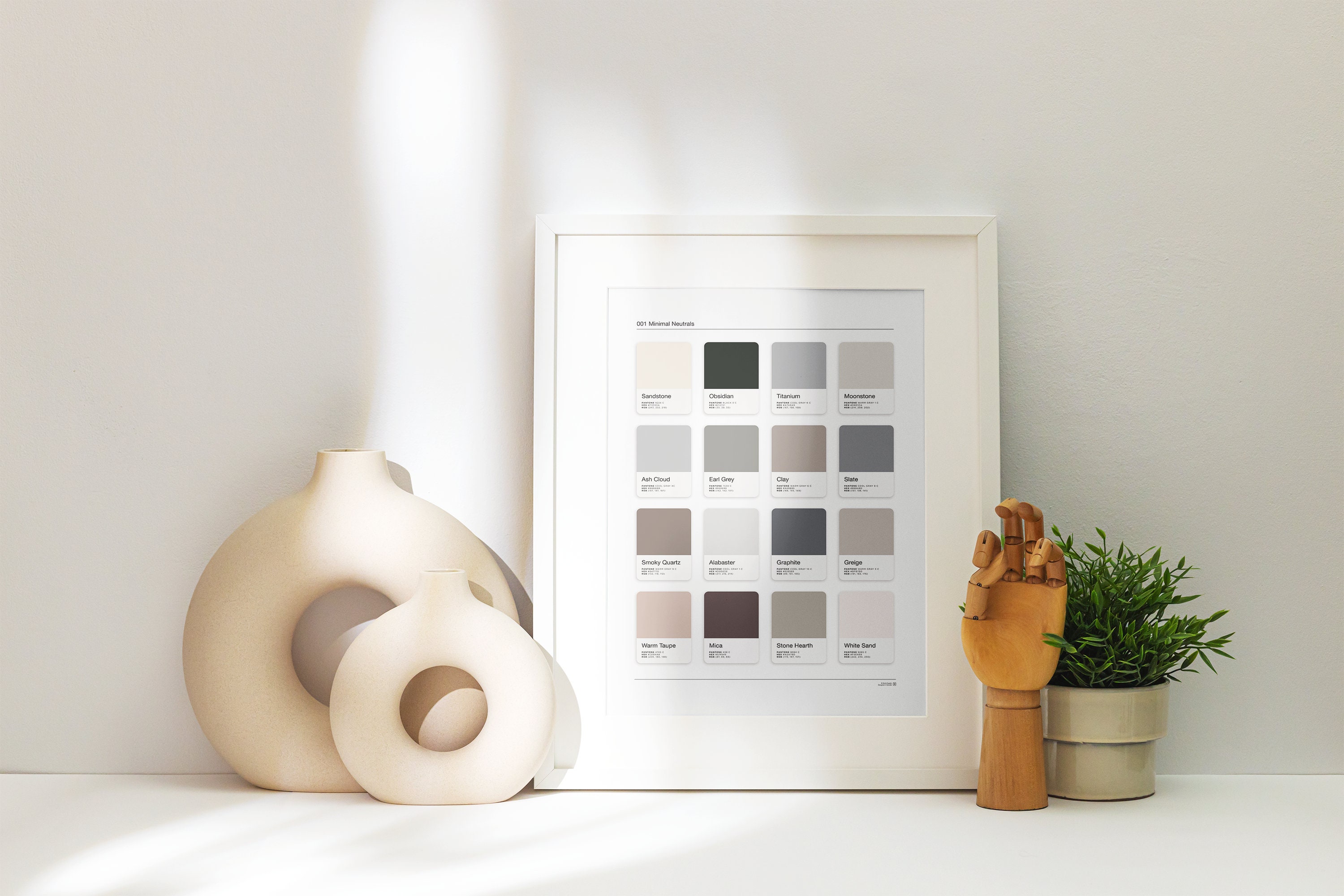 Color Swatch Print Neutral Palette Minimalist (Instant Download) - Etsy
