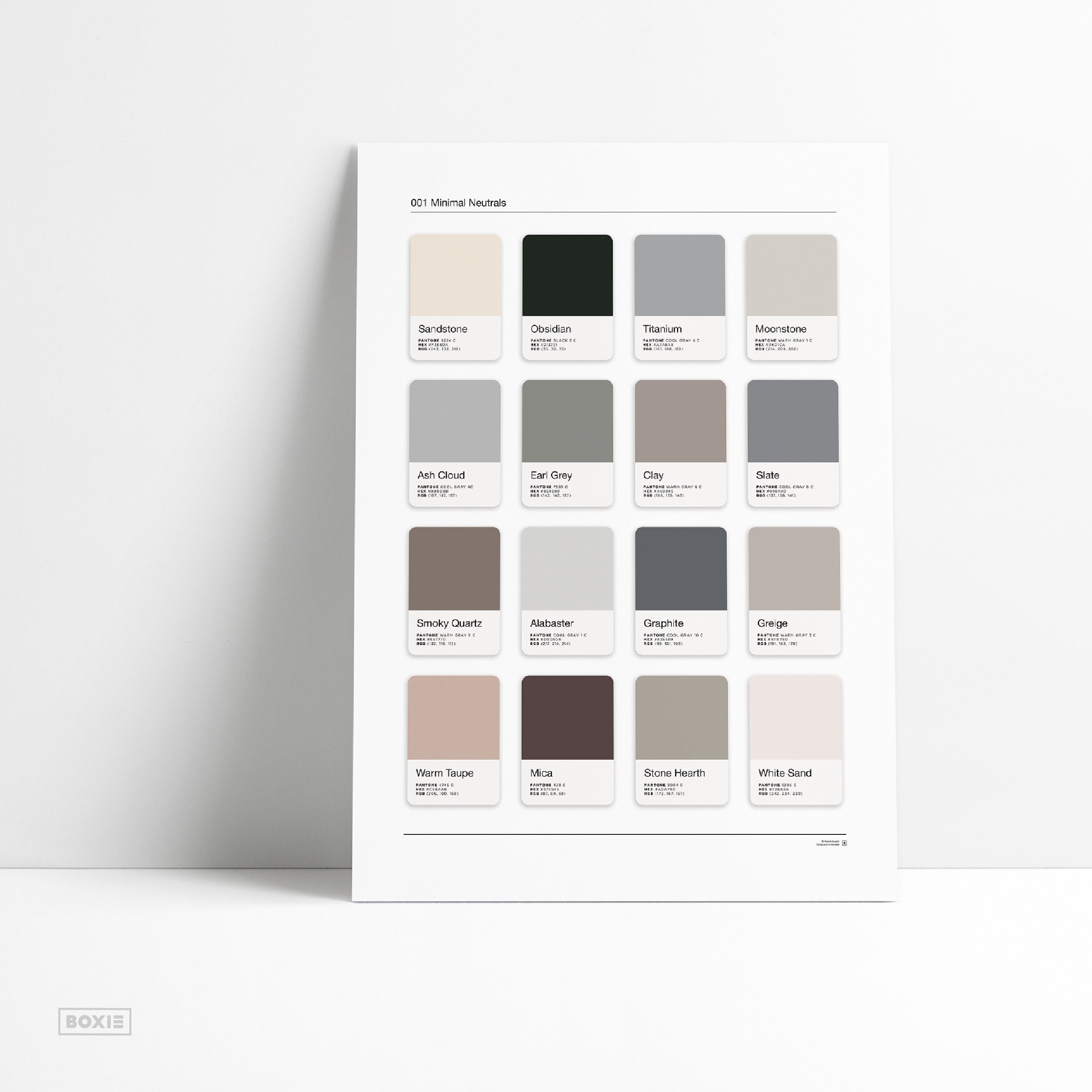 Color Swatch Print Neutral Palette Minimalist (Instant Download) - Etsy