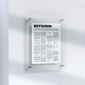 Minimalist Bitcoin Whitepaper Poster | Cryptocurrency Art Print ...