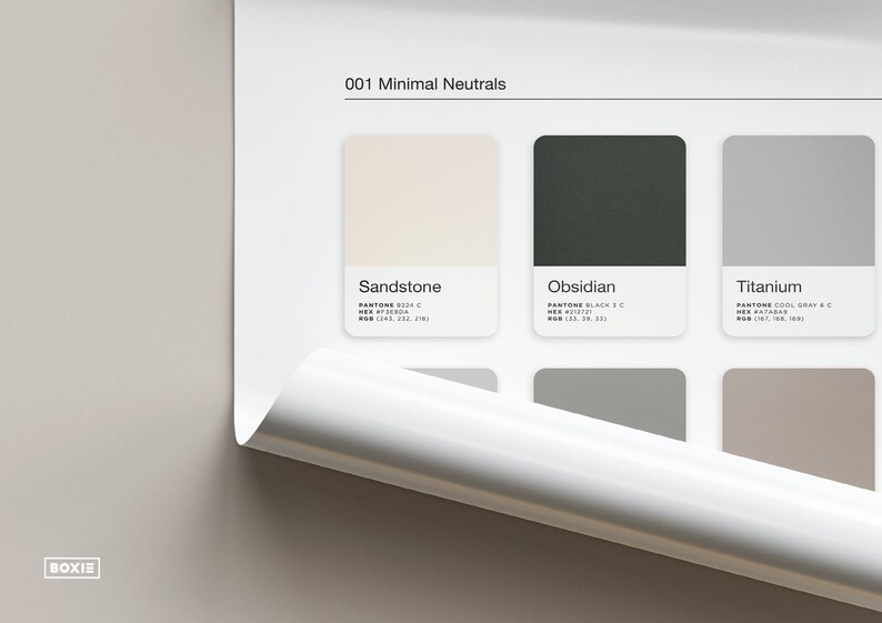 Color Swatch Print Neutral Palette Minimalist (Instant Download) - Etsy