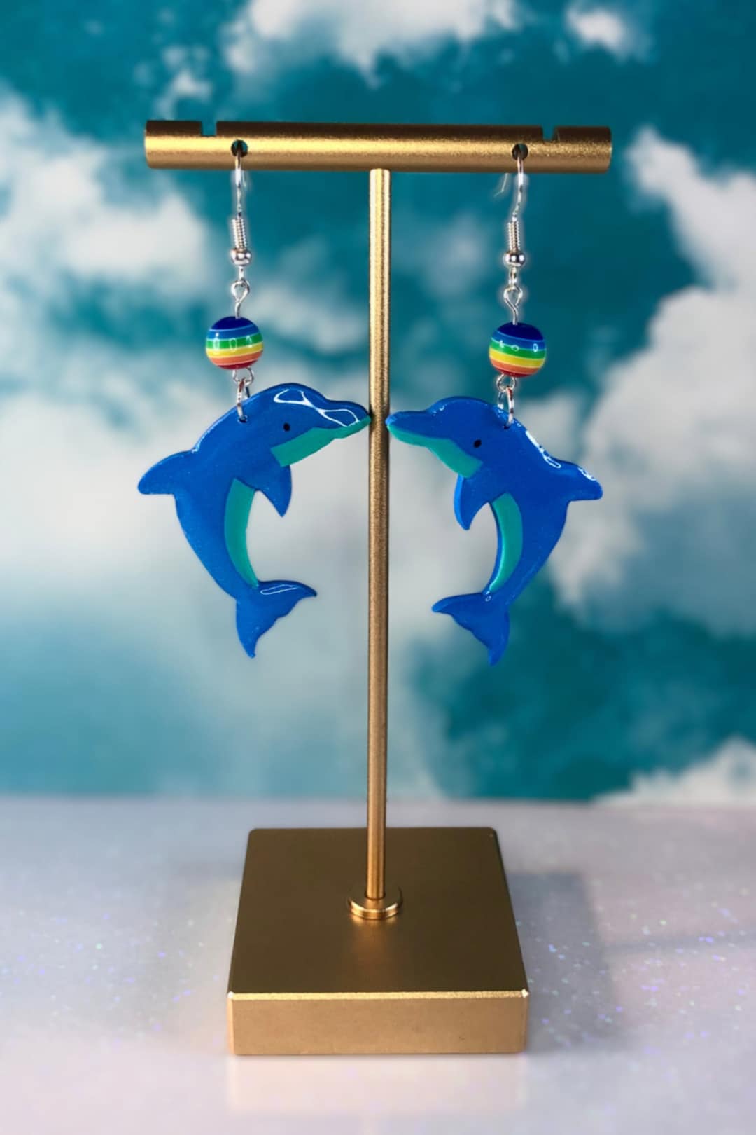 Blue Dolphin Earrings / 90s Earrings / 2000s Aesthetic / Bright Funky ...