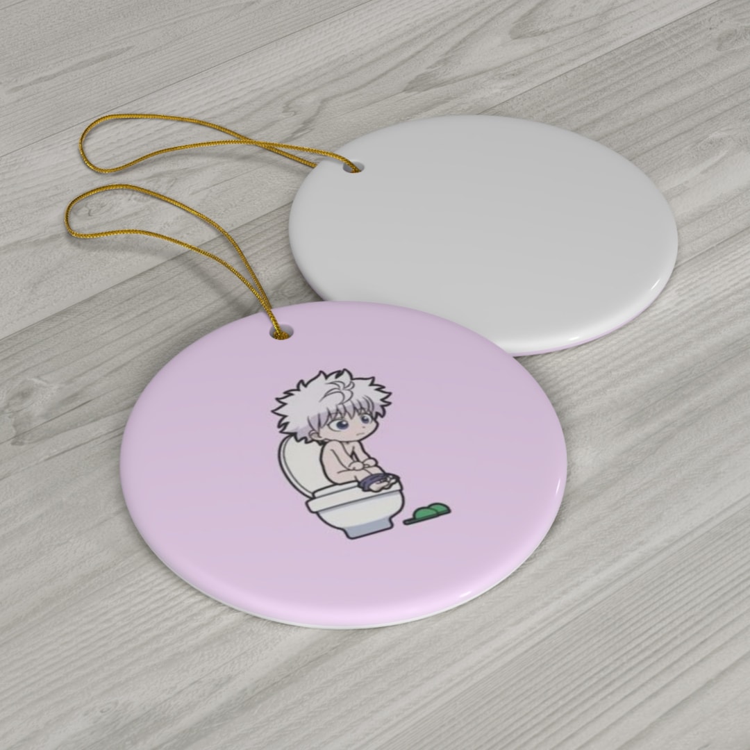 Anime Character on Toilet Holiday Ornament Anime Holiday Gift Custom ...