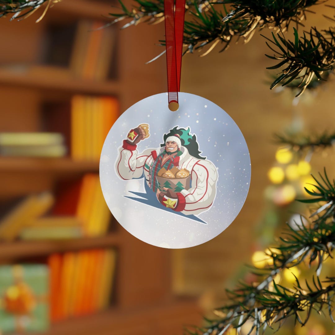 Overwatch Mauga Winter Spray Anime Metal Ornaments Front and Back| Gift ...