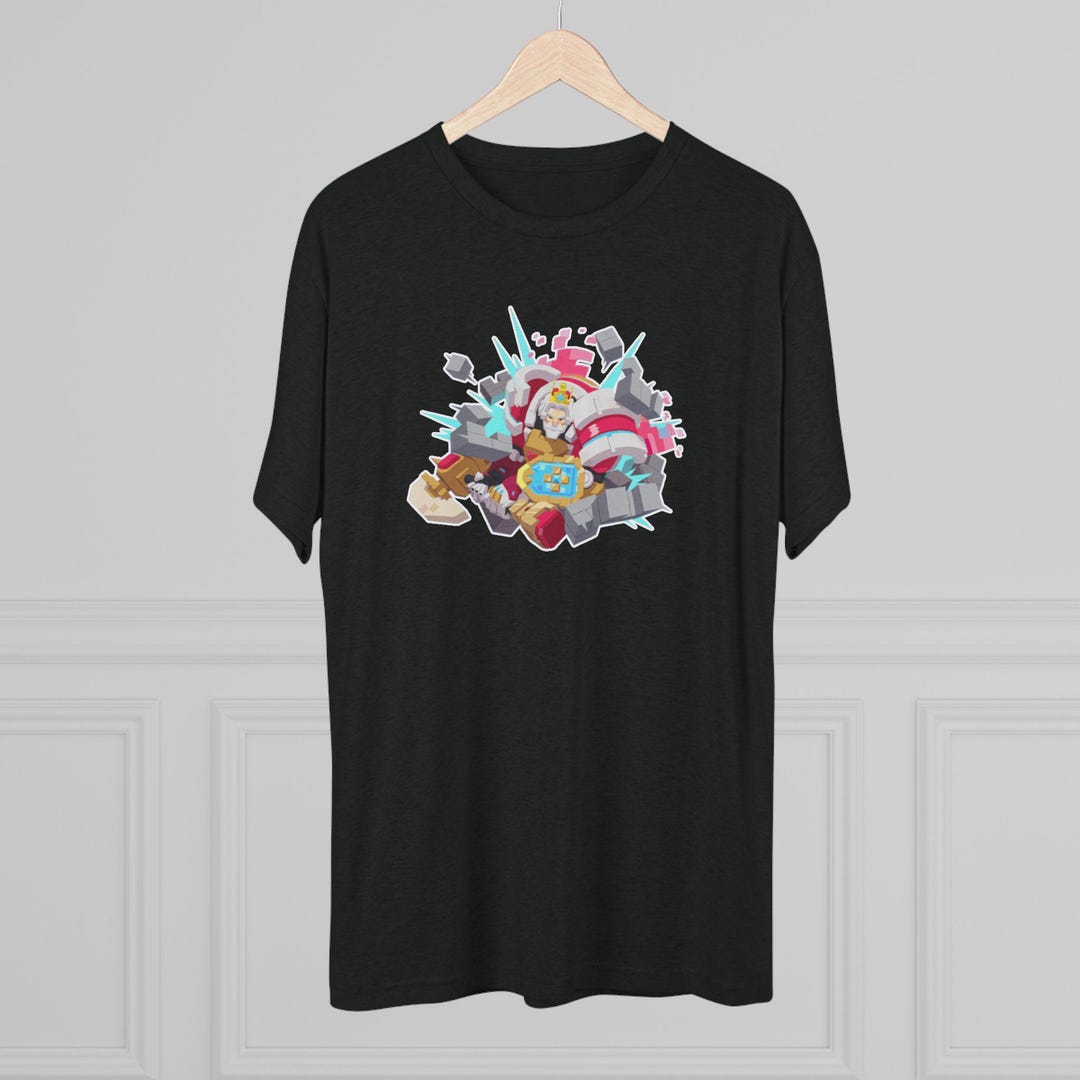Overwatch Reinhardt 8-bit Spray Shirt: Anime Tri-blend Tee| Gift for ...
