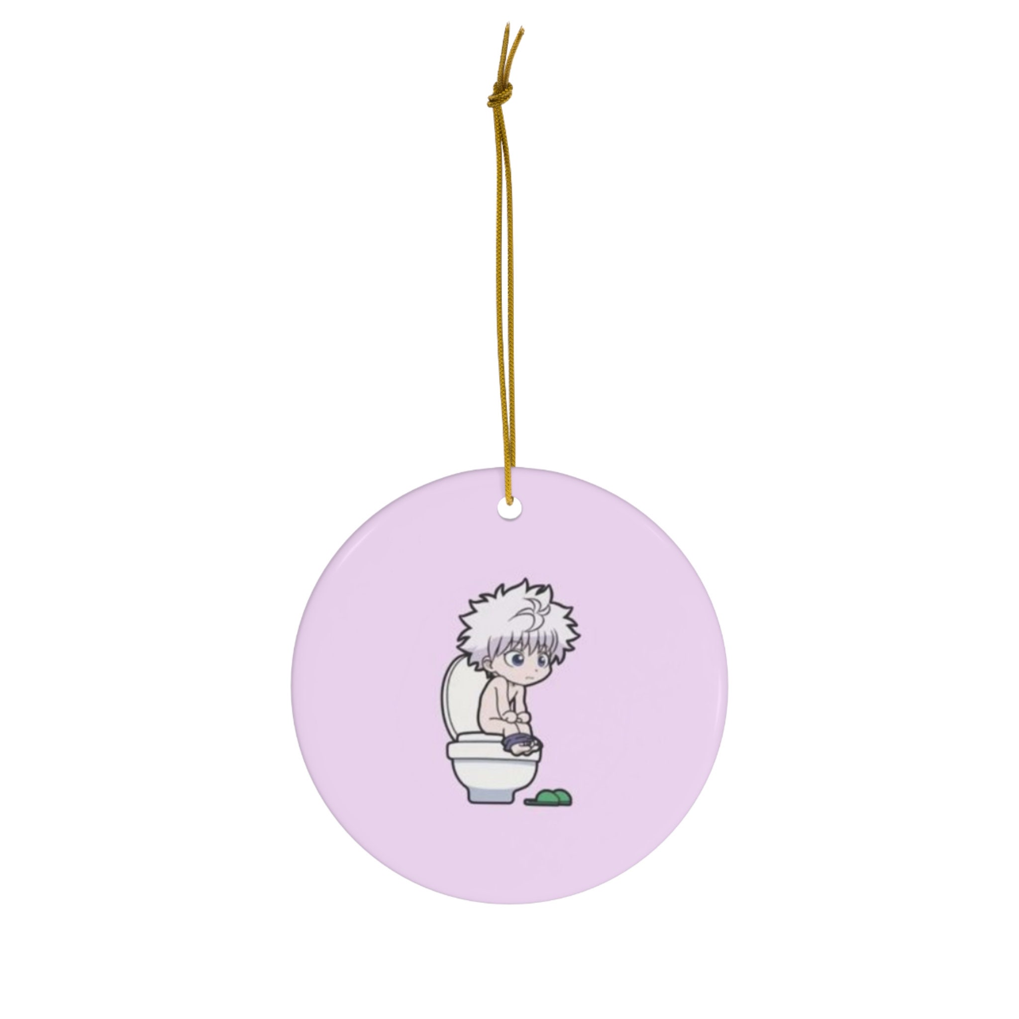 Anime Character on Toilet Holiday Ornament Anime Holiday Gift Custom ...