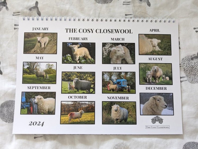 The Cosy Closewool 2024 Calendar Sheep Calendar A4 Double - Etsy