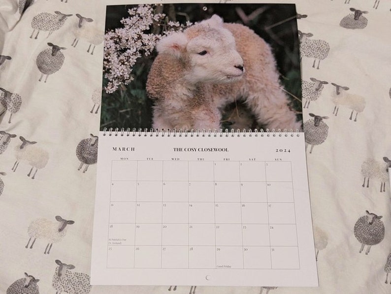 The Cosy Closewool 2024 Calendar Sheep Calendar A4 Double - Etsy