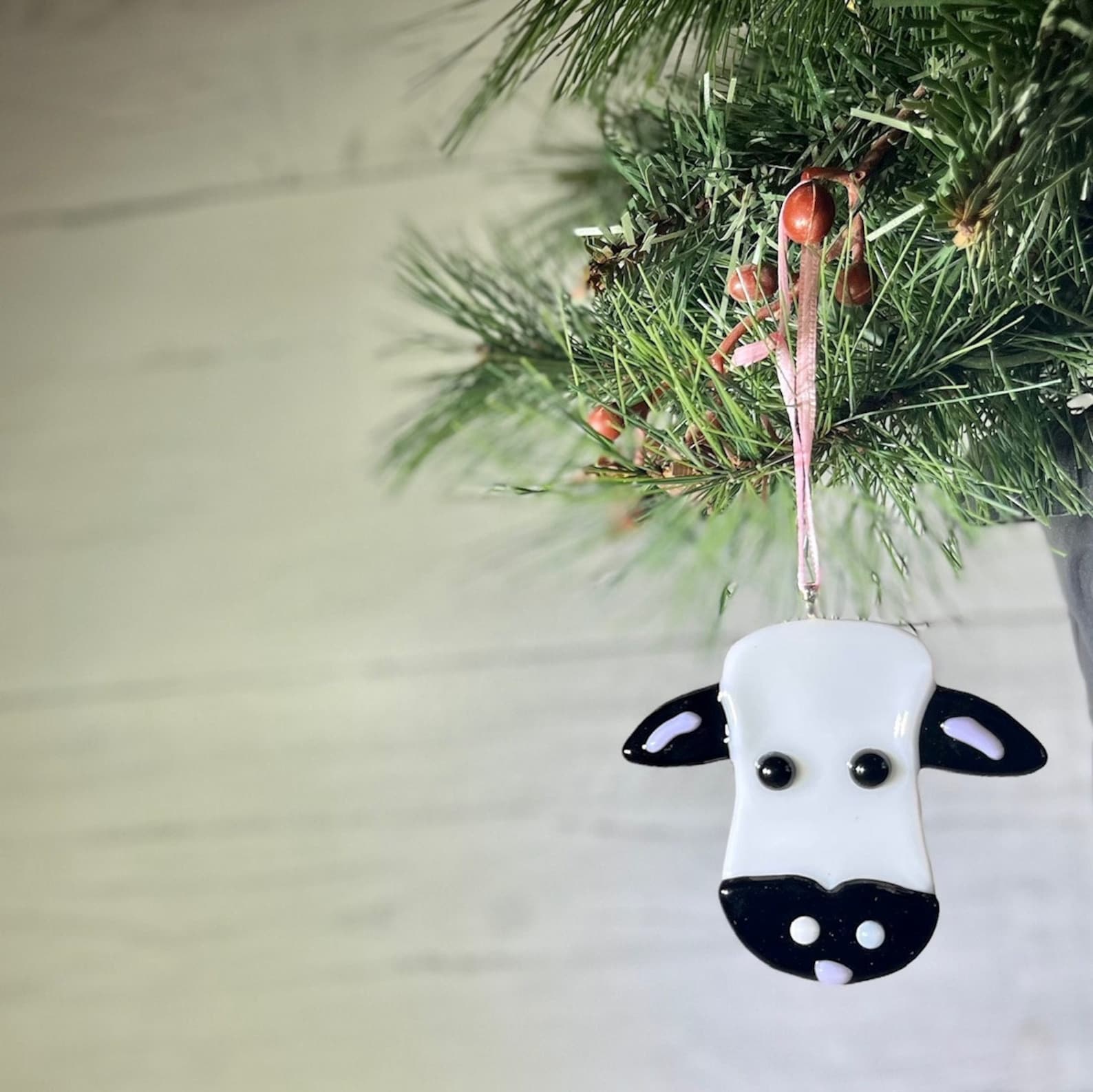 Cute Cow Christmas Ornament Xmas Ornament Holiday Decoration Cow ...
