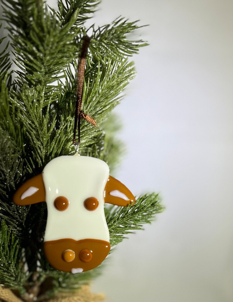 Cute Cow Christmas Ornament Xmas Ornament Holiday Decoration Cow ...