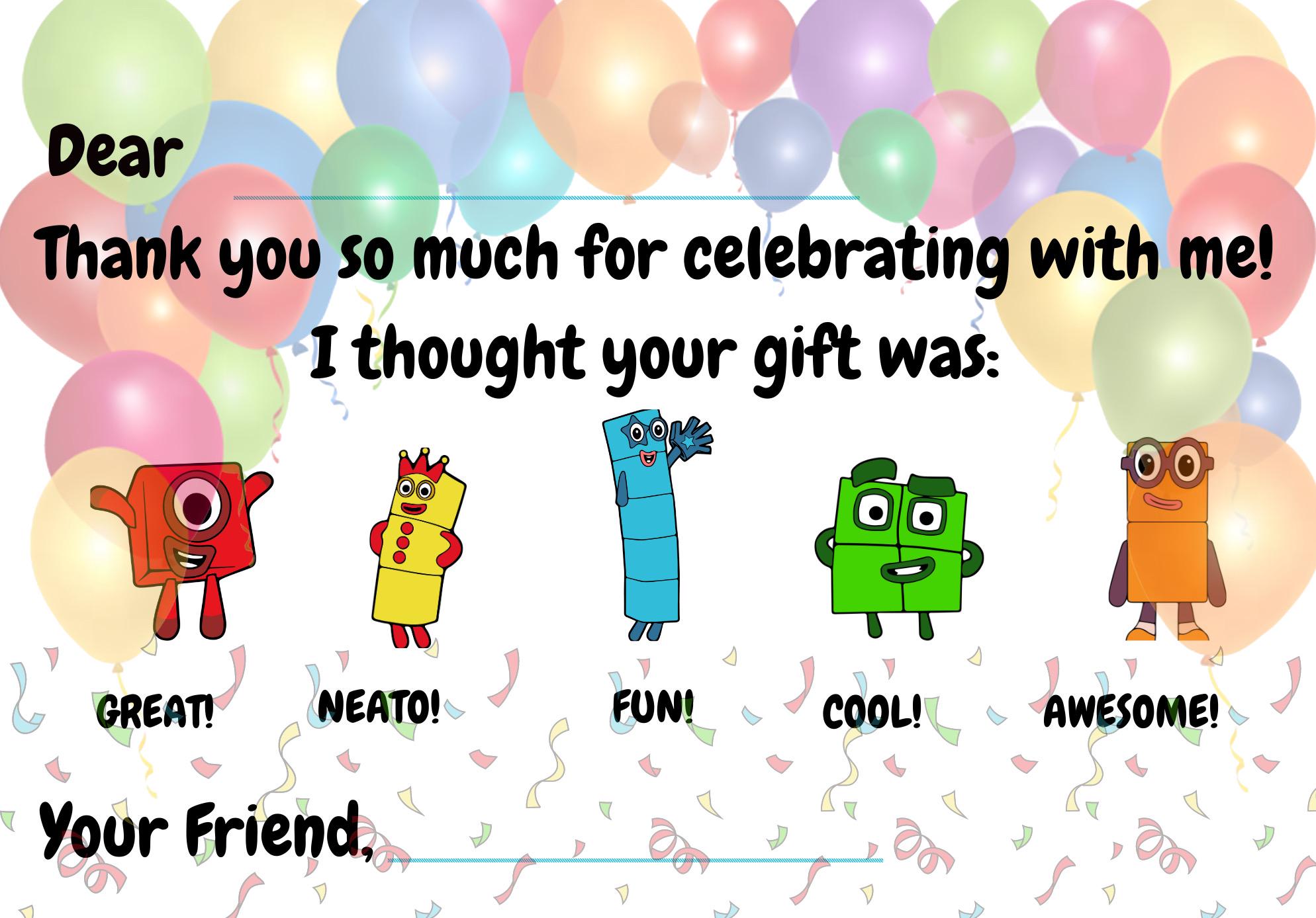Numberblocks Geburtstag Danke - Etsy.de