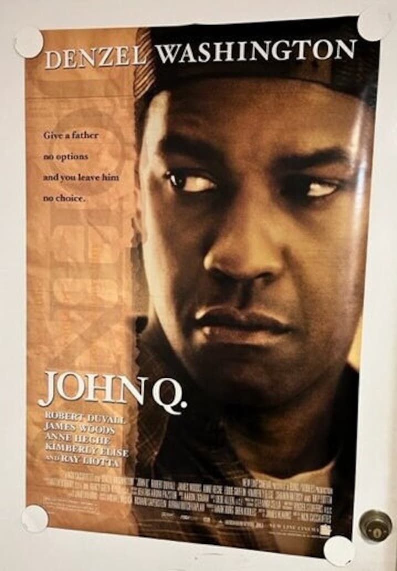 JOHN Q (denzel Washington, 2002) Original Movie Poster (27x40) - Etsy