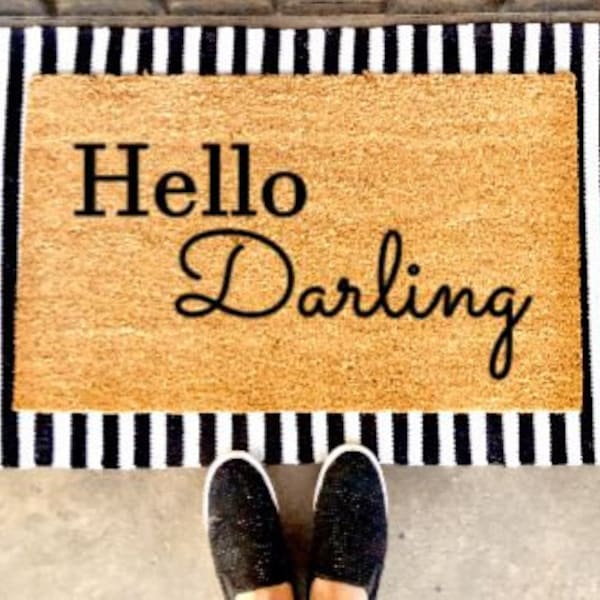 Hello Doormat - Etsy