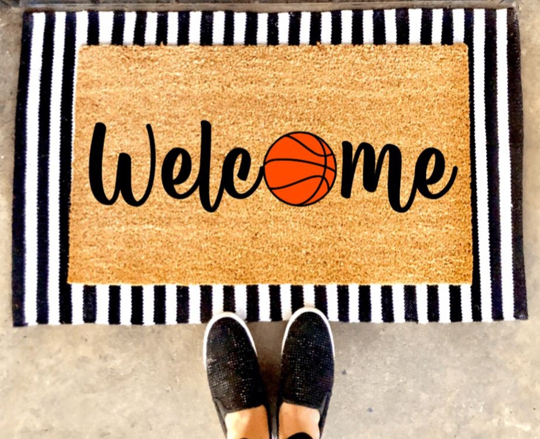 Welcome Basketball Doormat | Custom Doormat | Gift Idea | Sports - Etsy