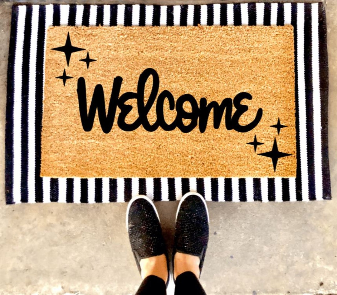 Welcome Retro Doormat | Vintage | Custom Doormat | Gift Idea | - Etsy