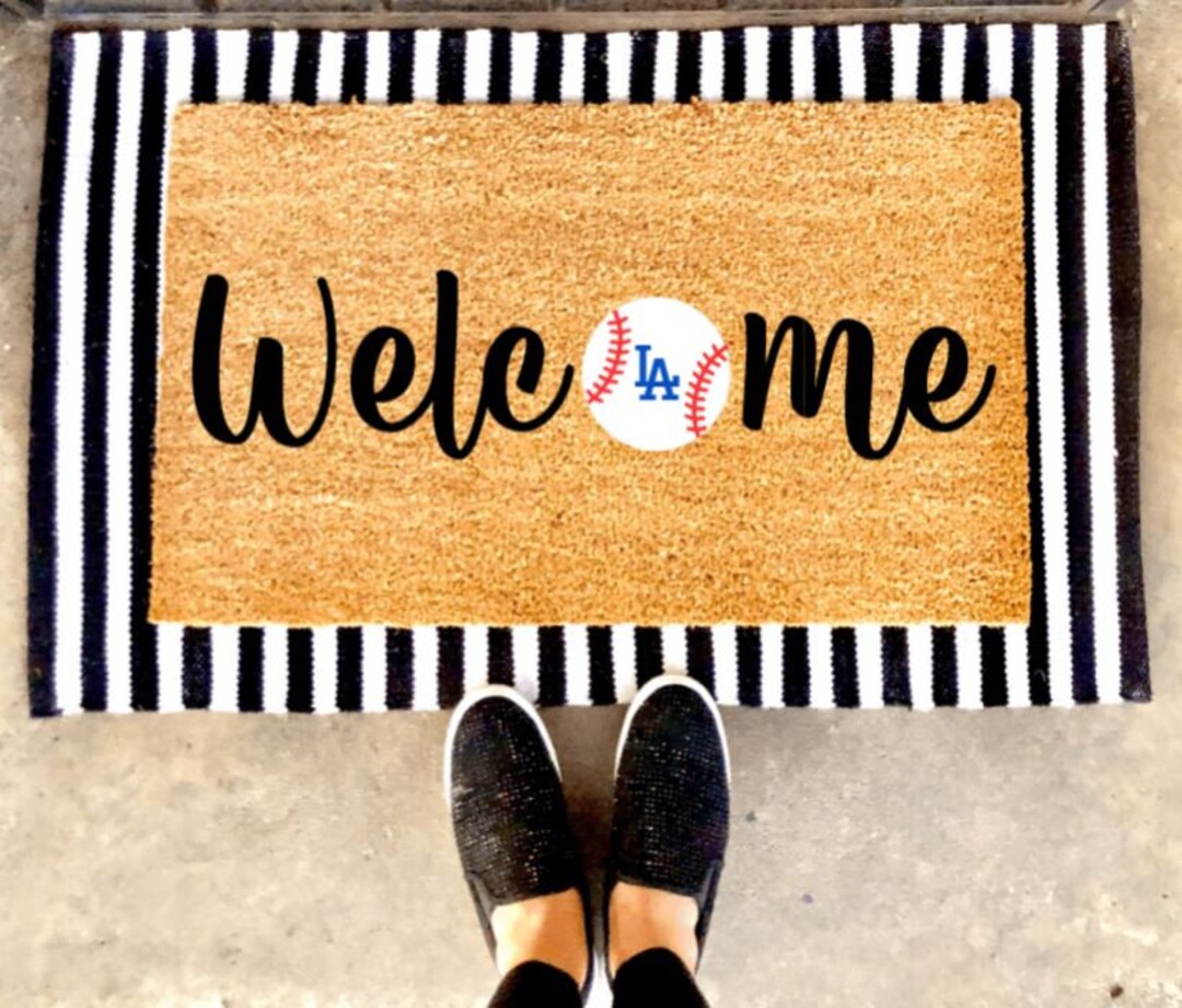 Welcome Dodgers Doormat | Sports Doormat | Gift Idea | Gifts for Him ...