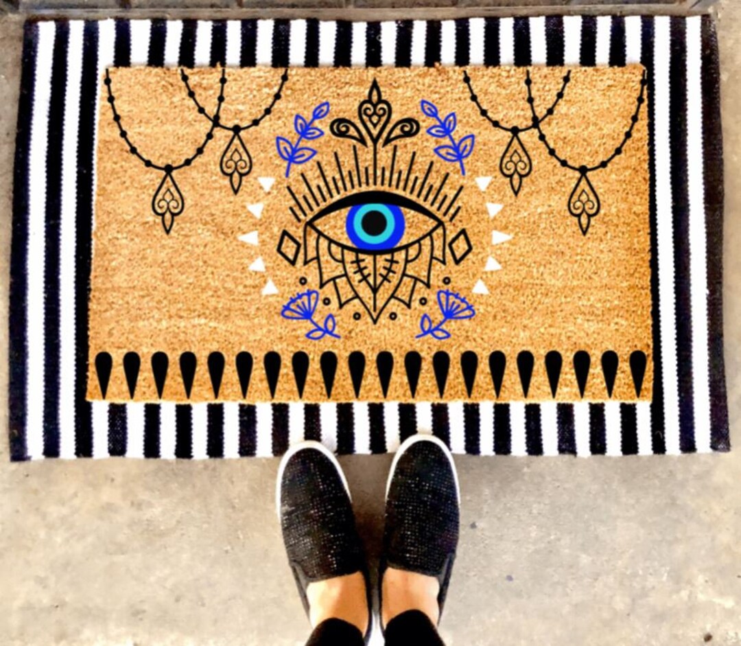 Evil Eye Doormat | Positive Energy | Custom Doormat | Gift Idea | Good ...