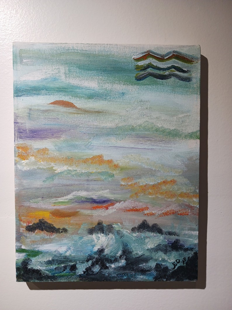Wild Ocean Original Canvas Painting - Etsy