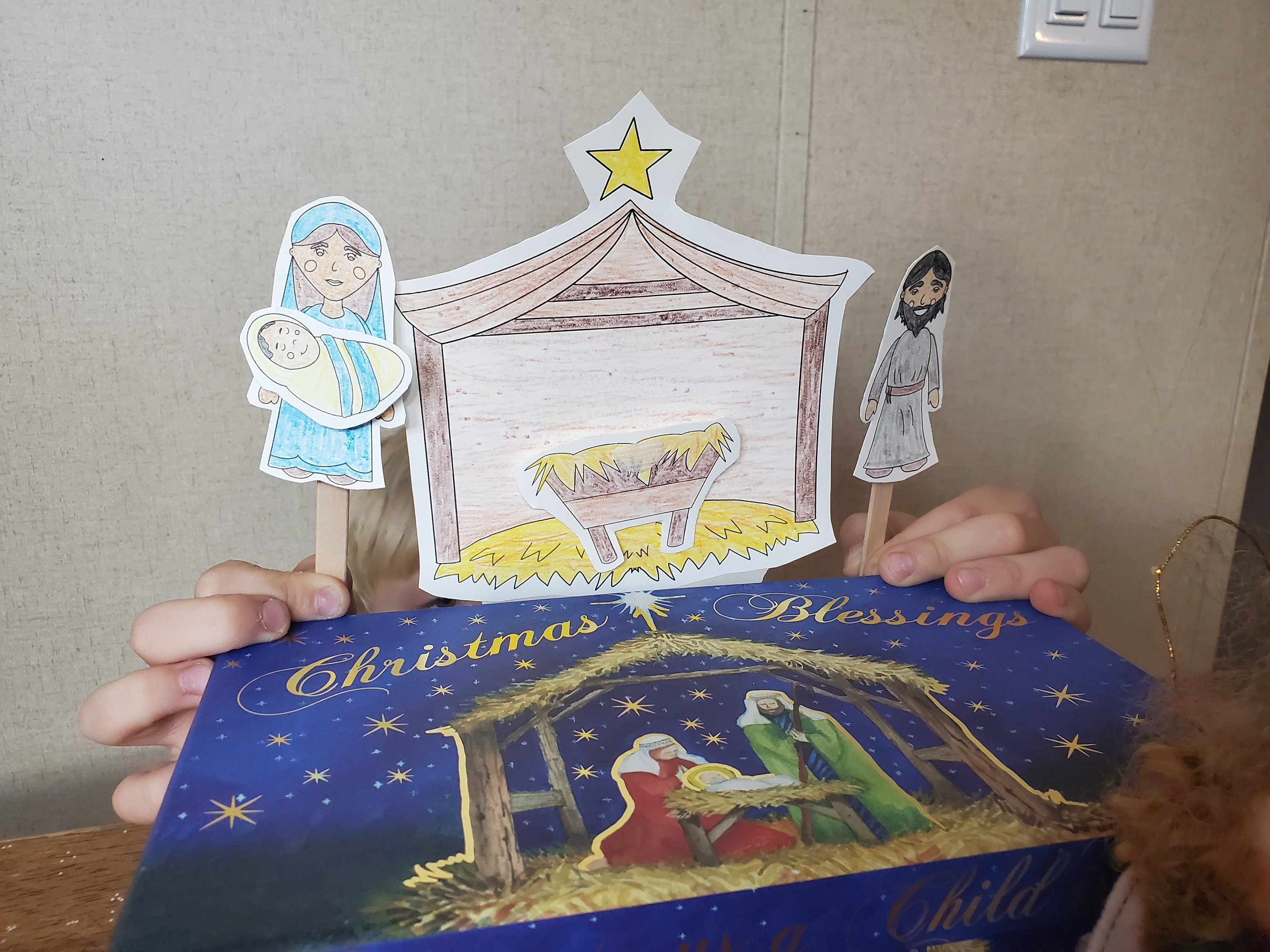 Mini Nativity Christmas | Color Your Own and Pretend Puppets | Jesus ...
