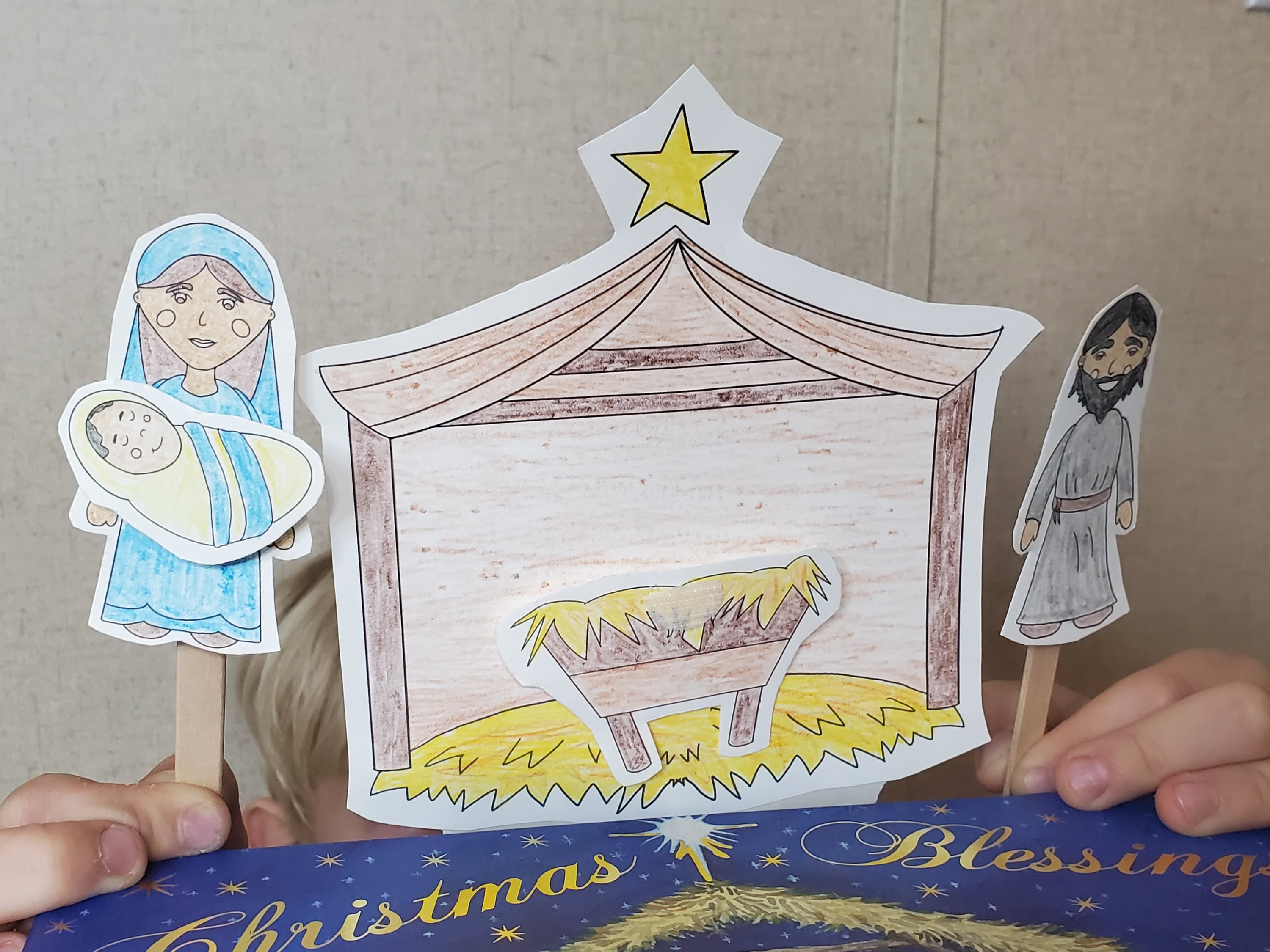 Mini Nativity Christmas | Color Your Own and Pretend Puppets | Jesus ...