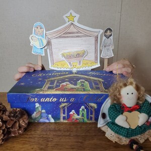 Mini Nativity Christmas | Color Your Own and Pretend Puppets | Jesus ...
