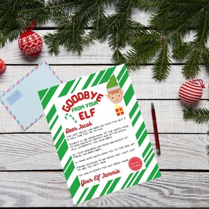 Elf Arrival Letter, Personalised Elf Letters, Hello and Goodbye Letters ...