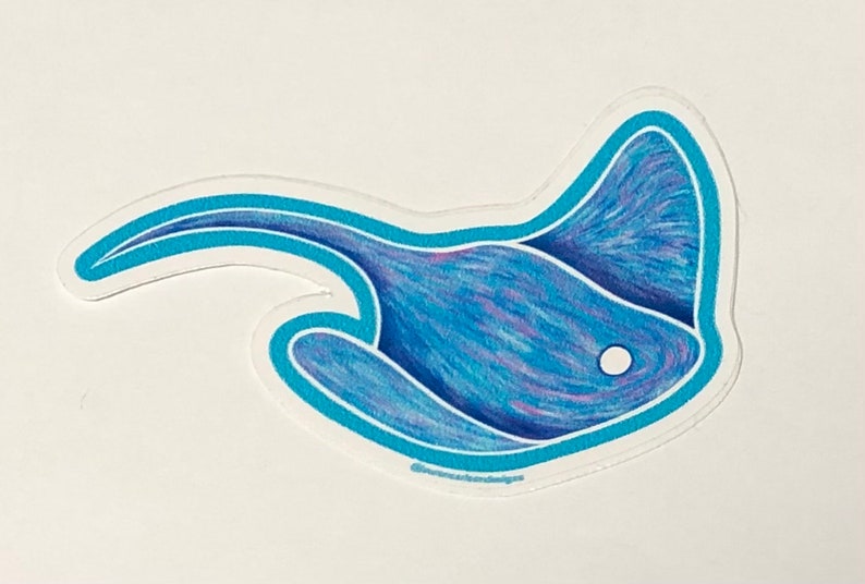 Stingray Sticker, Vinyl Sticker, Car Decal, Laptop Decal, Water Bottle ...