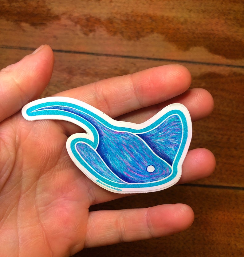 Stingray Sticker, Vinyl Sticker, Car Decal, Laptop Decal, Water Bottle ...