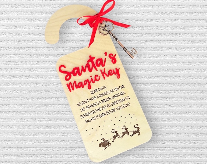 Personalized Santa's Magic Key Door Hanger or Tag/santa's Magic Key ...