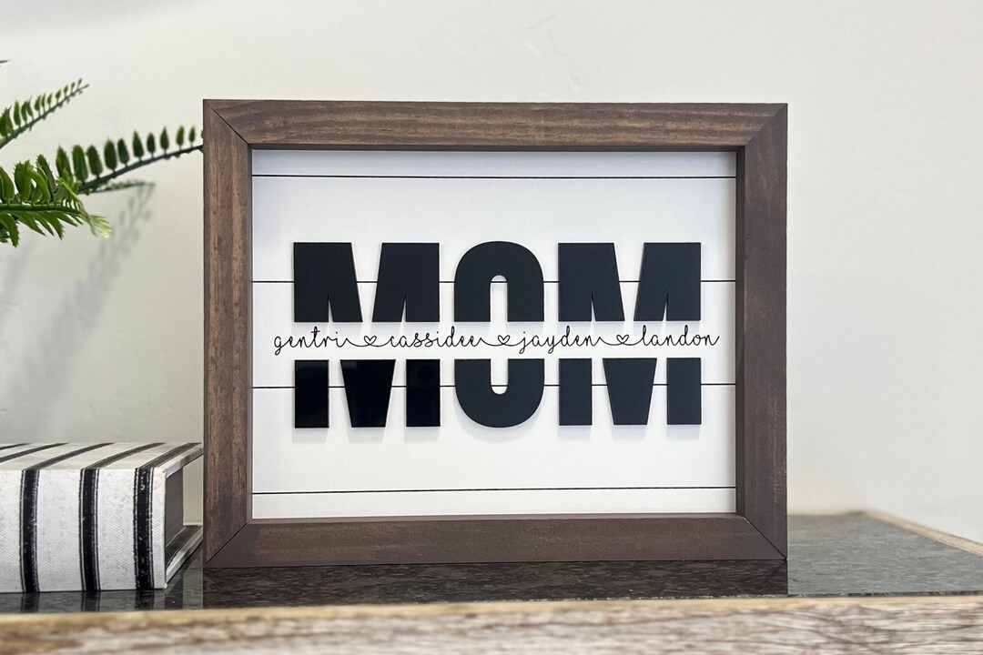 Personalized Mom Sign, Mother’s Day Gift, Christmas Gift for Mom ...
